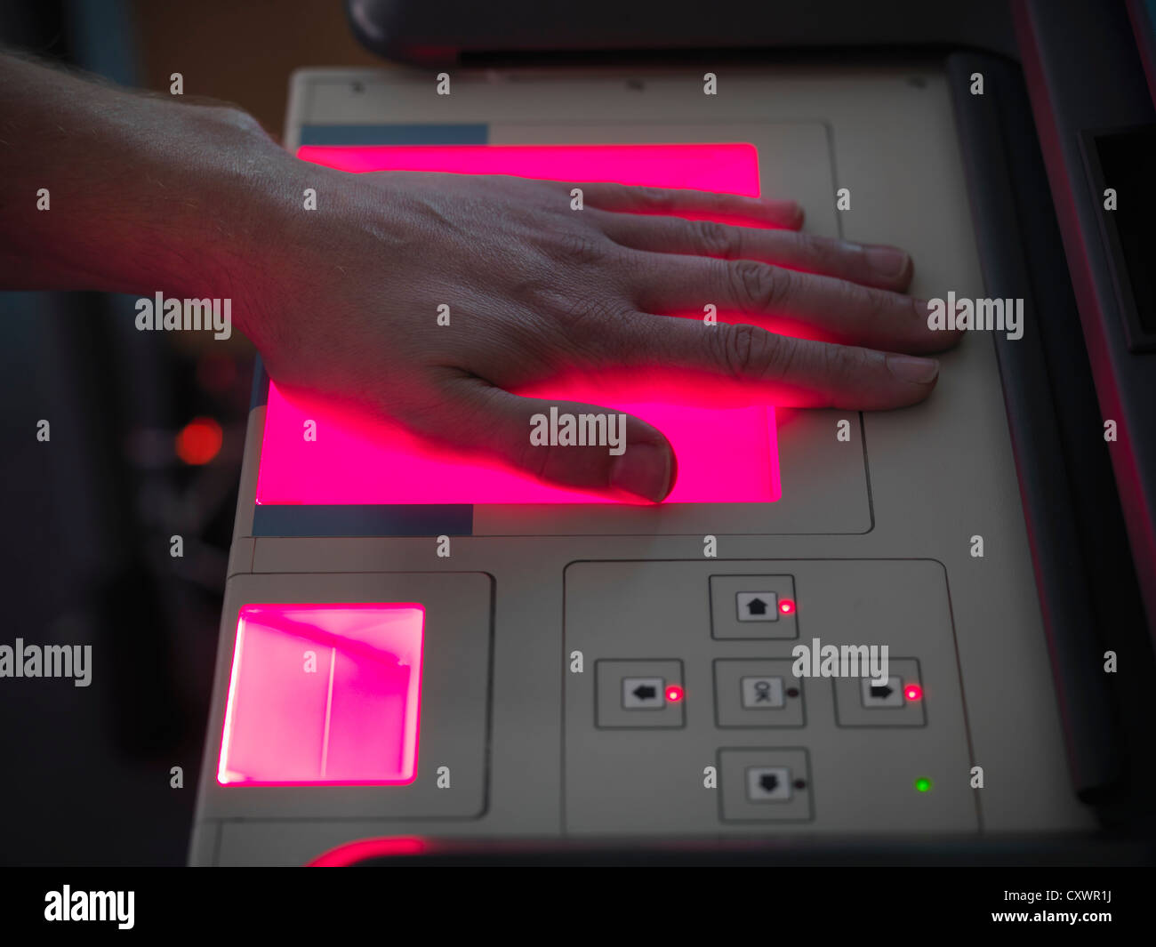 Fingerprint scanner machine close up hi-res stock photography and ...