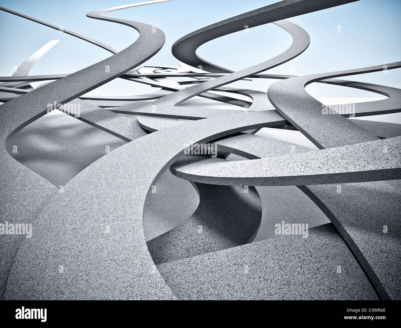 abstract image of 3d way in the sky Stock Photo - Alamy