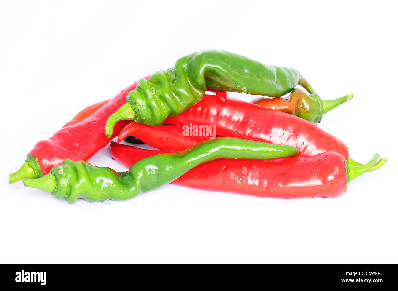 Fresh pepper on a white background Stock Photo - Alamy