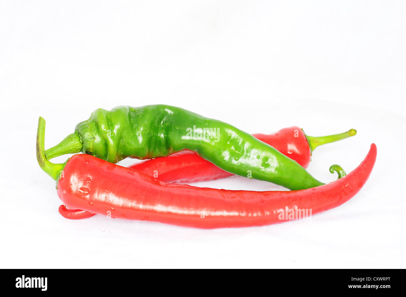 Fresh pepper on a white background Stock Photo - Alamy