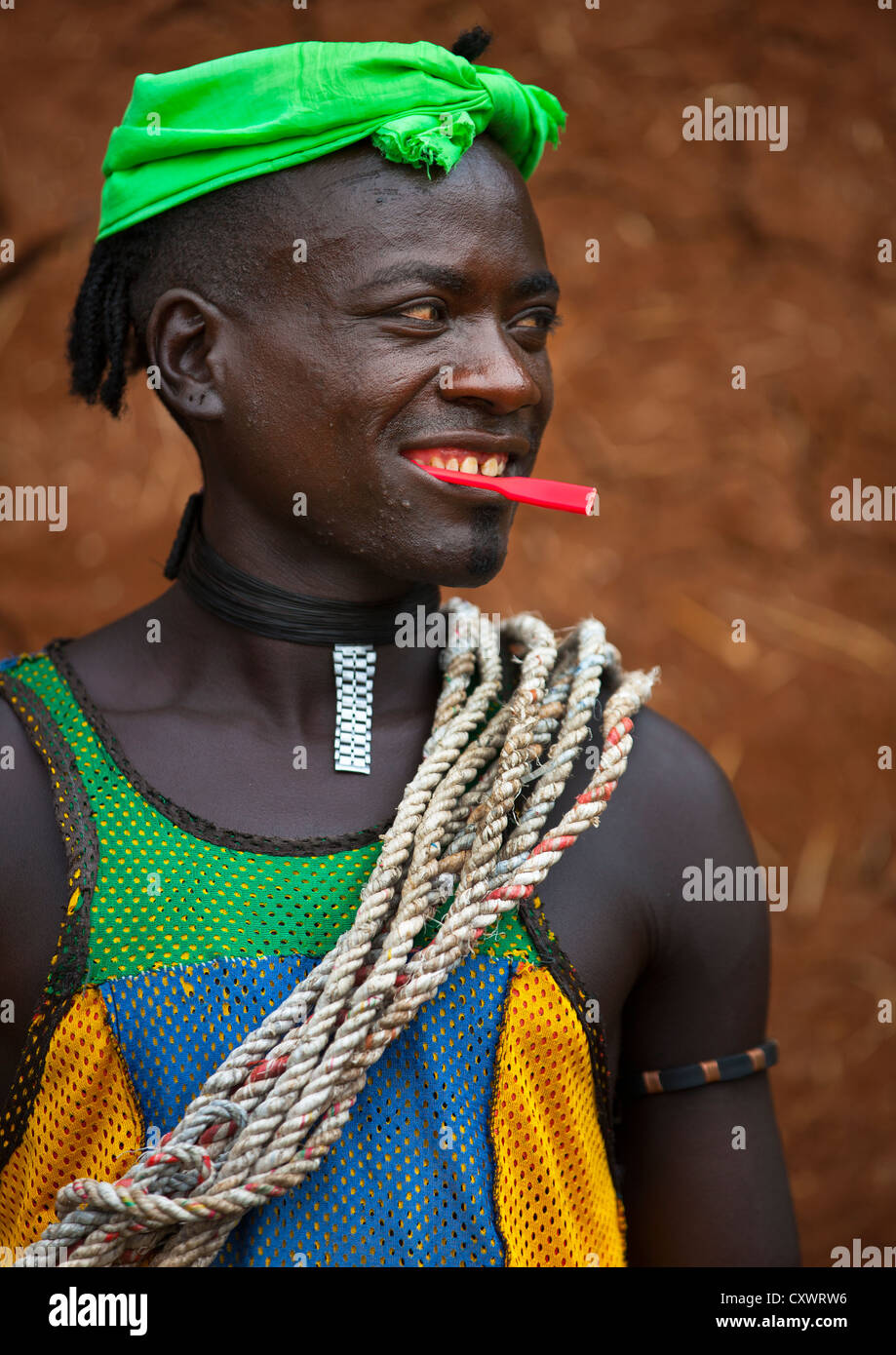 Mr Rolo, Bana Tribe Man, Key Afer, Omo Valley, Ethiopia Stock Photo - Alamy
