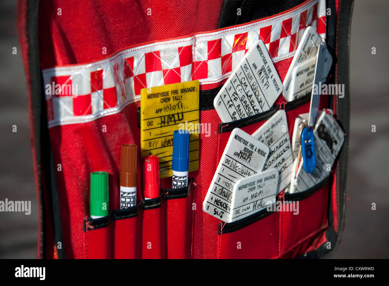 Fire & Rescue Crew Tally Board Inner Cordon Stock Photo - Alamy