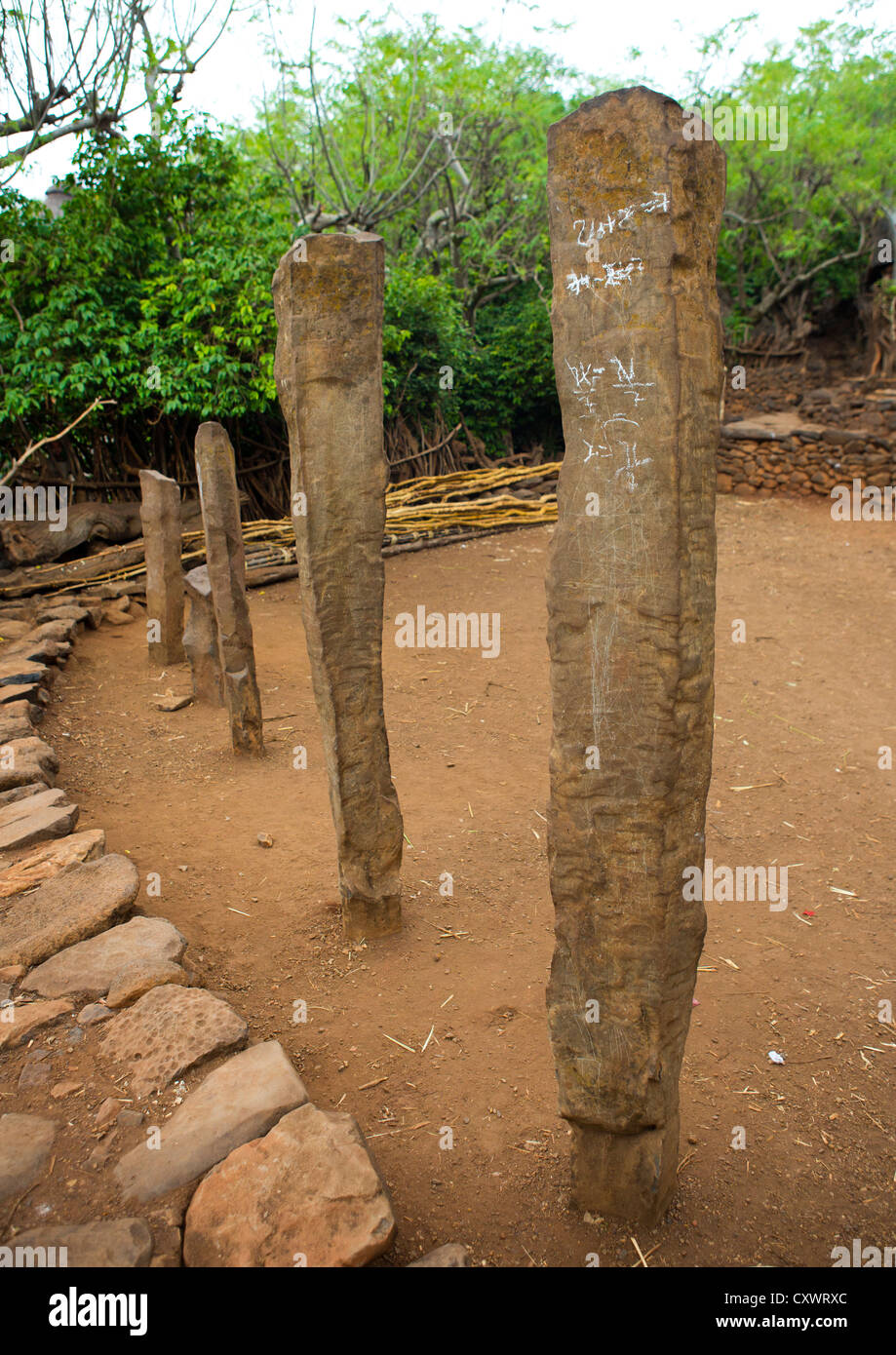 Generation Pole, Konso Tribe, Omo Valley, Ethiopia Stock Photo - Alamy