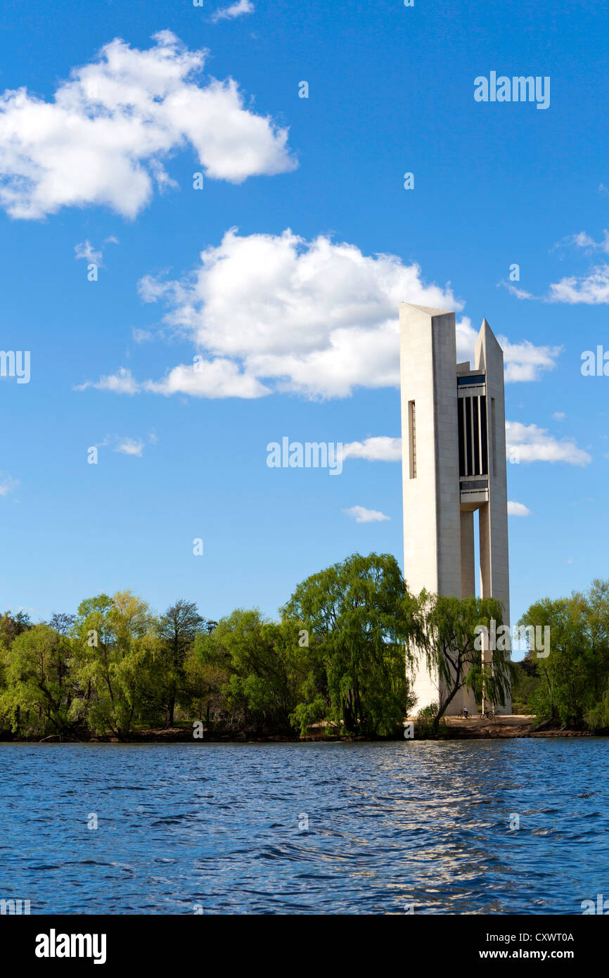 The National Carillon on Aspen Island, Canberra, Australia Stock Photo ...