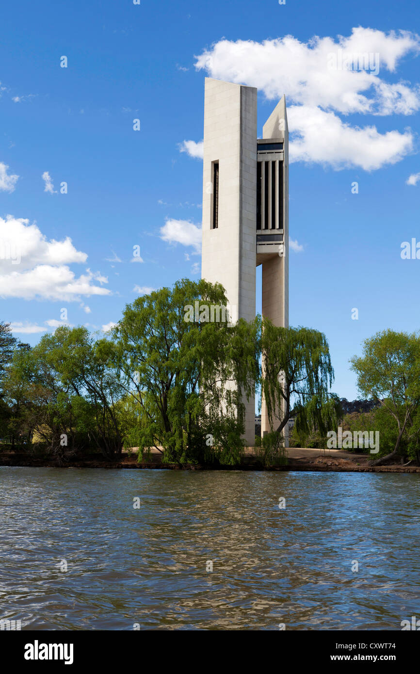 The National Carillon on Aspen Island, Canberra, Australia Stock Photo ...
