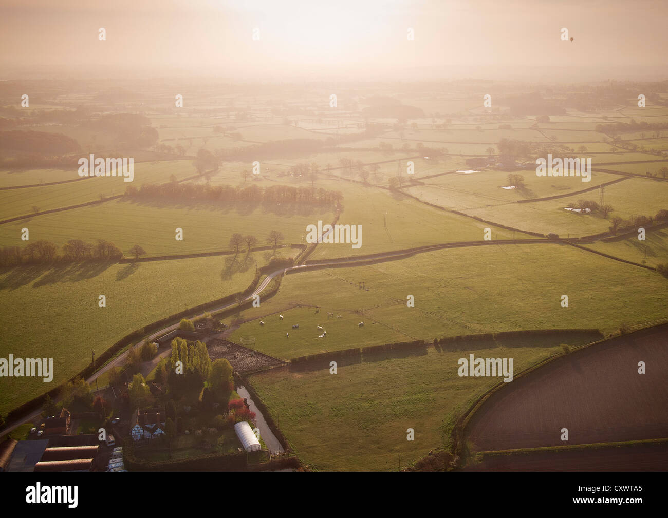 Aerial view of rural farmlands Stock Photo - Alamy
