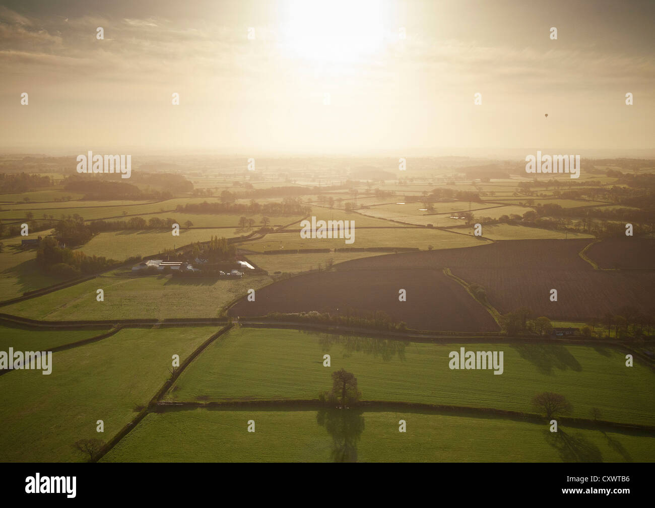 Aerial view of rural farmlands Stock Photo - Alamy