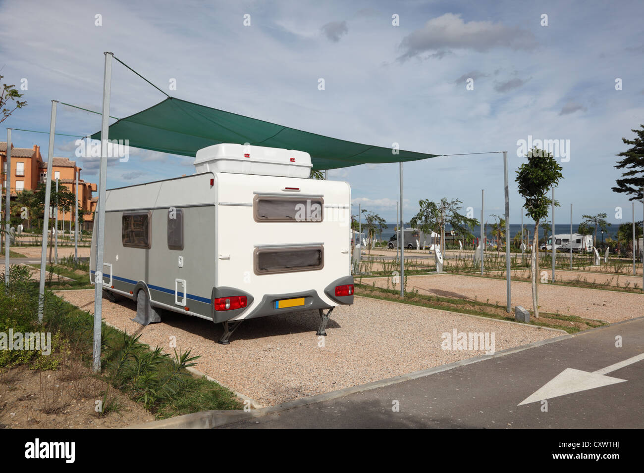 Caravan at campsite hi-res stock photography and images - Alamy