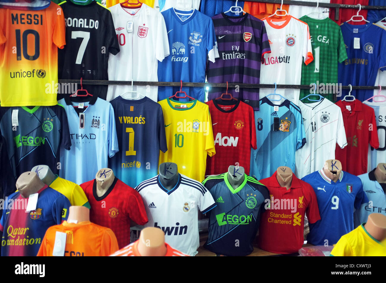 Football Kits 3 Stock Photo - Alamy