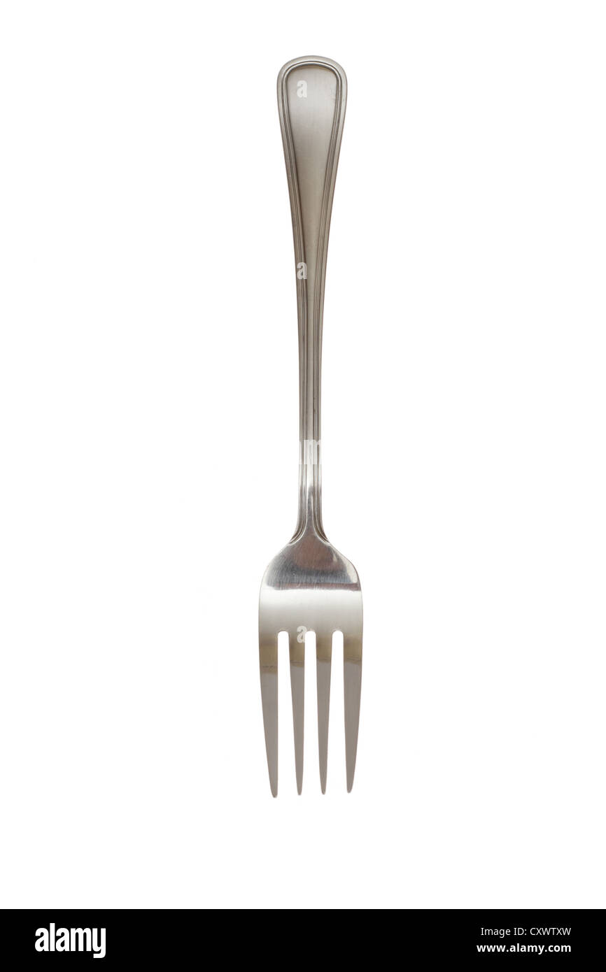 one fork photo on the white background Stock Photo - Alamy