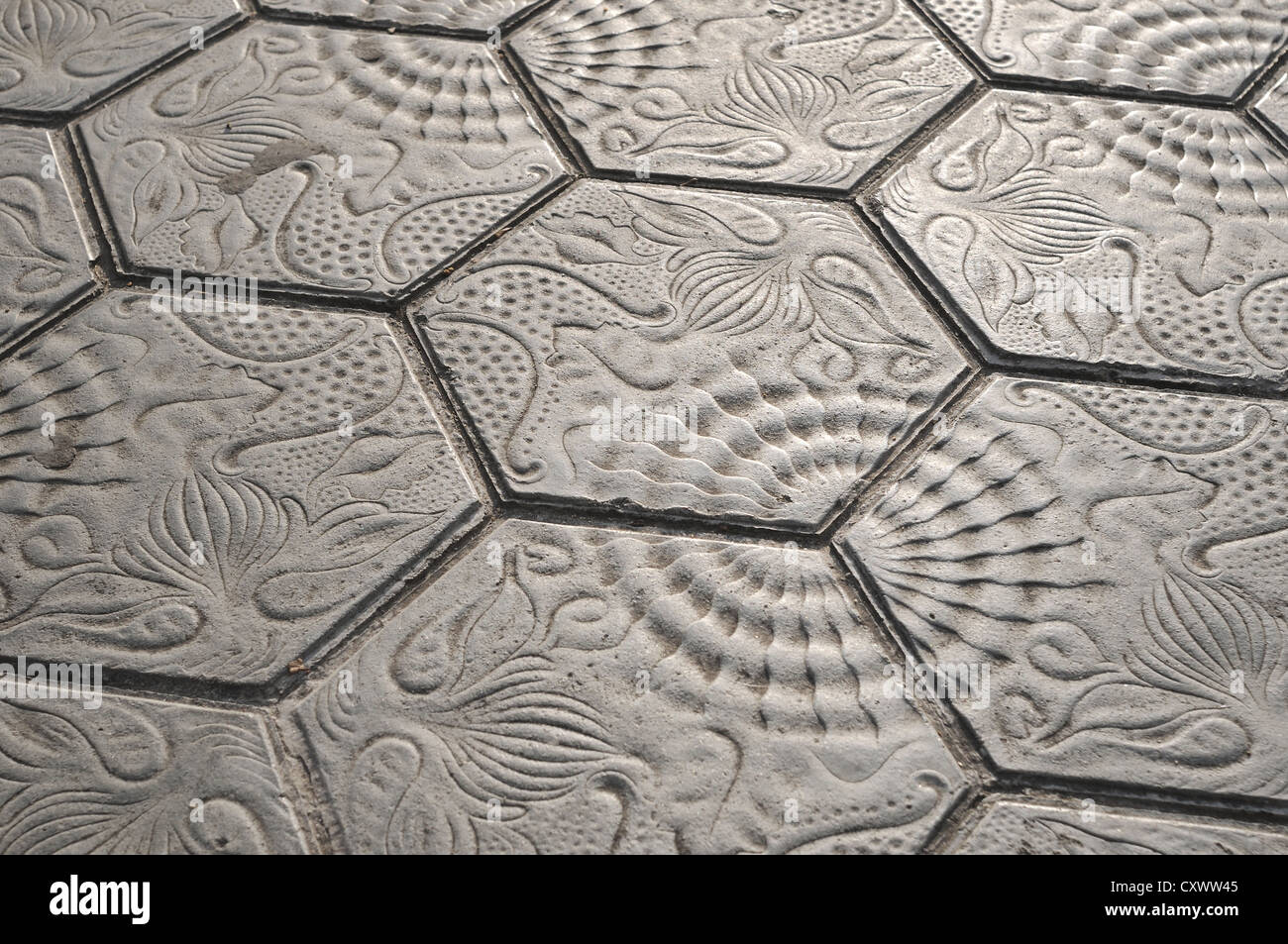 detailed photo of scenic tiles of Barcelona pavement Stock Photo - Alamy