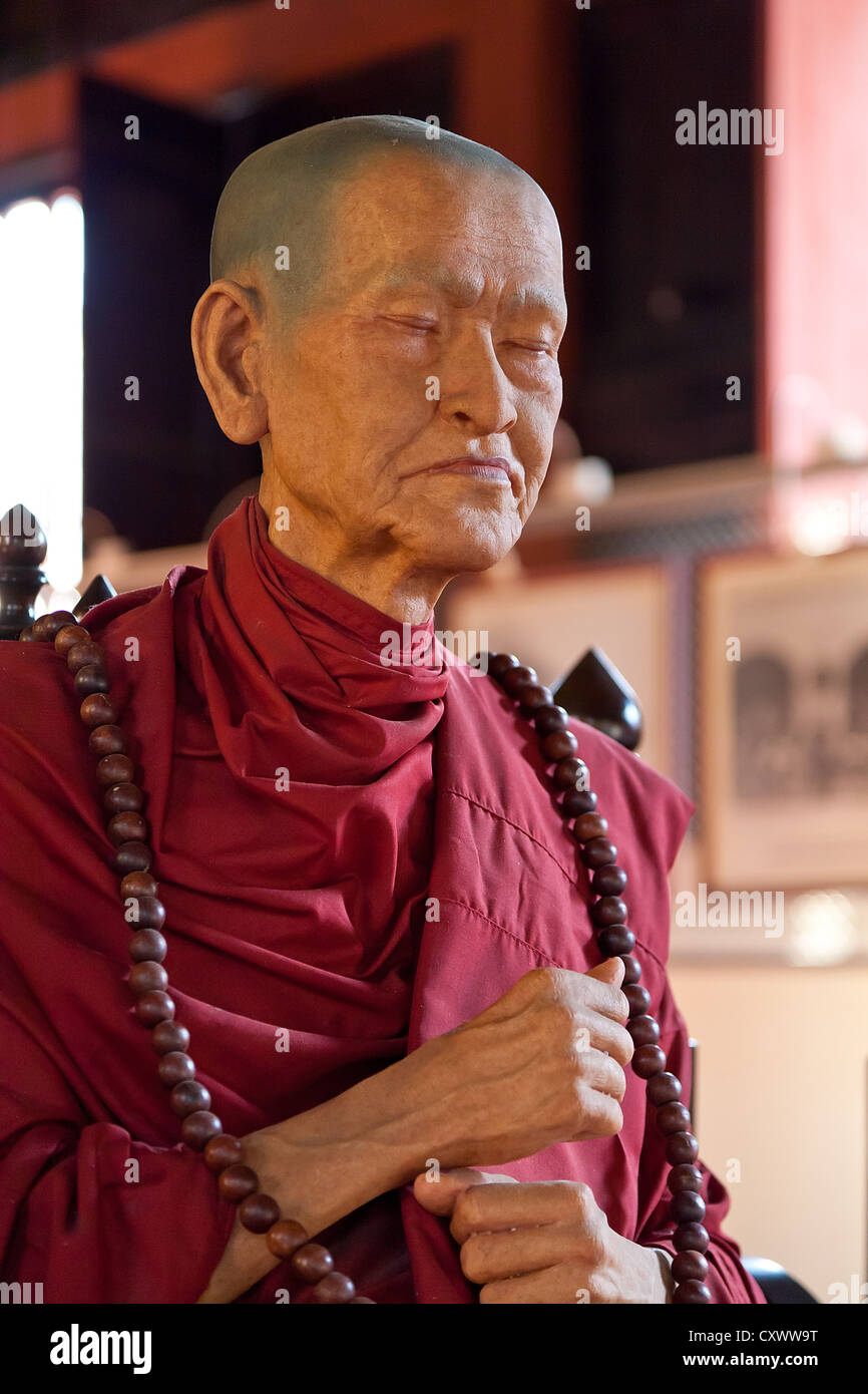 A Wax Mummy of a Monk in the Temple Wat Phra Singh in Chiamg Mai ...