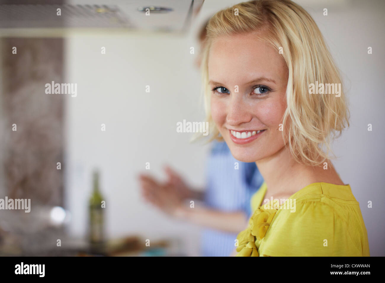 Close up of woman cooking in kitchen Stock Photo - Alamy