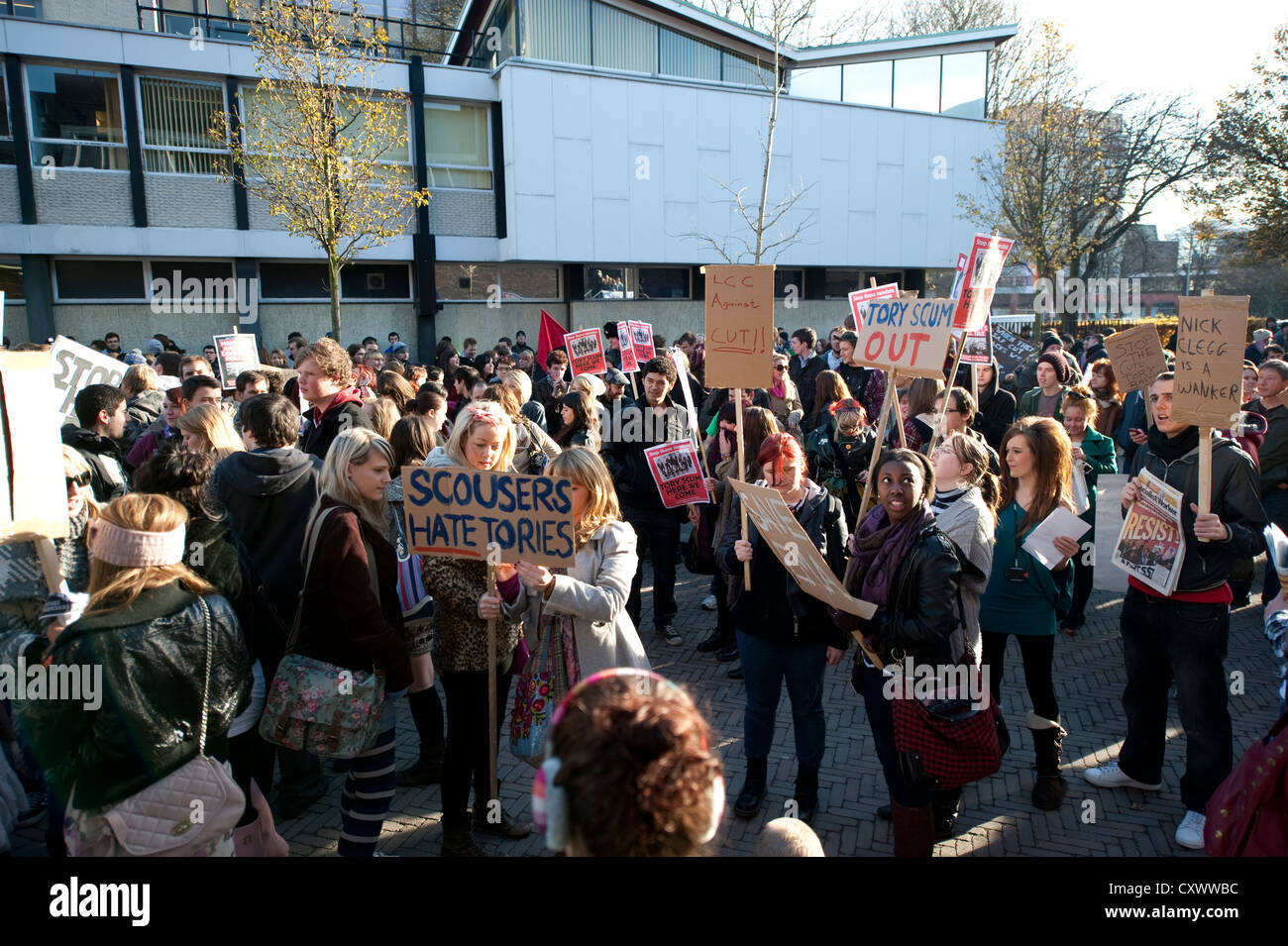 Students protesting demonstration against University Tuition Fees and ...