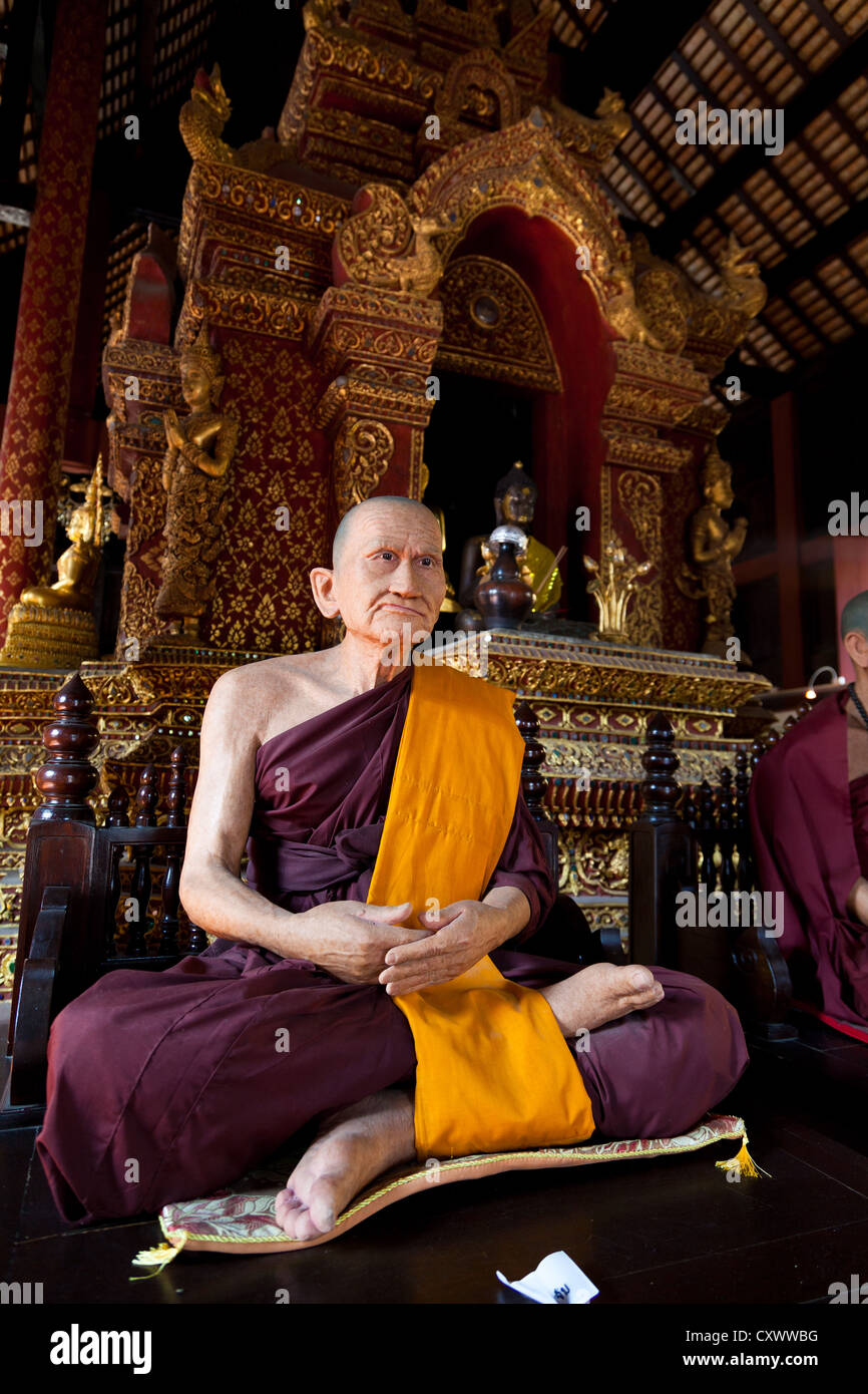 A Wax Mummy of a Monk in the Temple Wat Phra Singh in Chiang Mai ...
