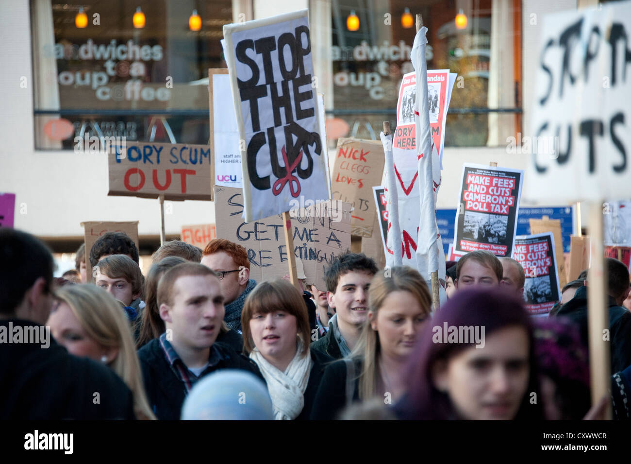 Students protesting demonstration against University Tuition Fees and ...