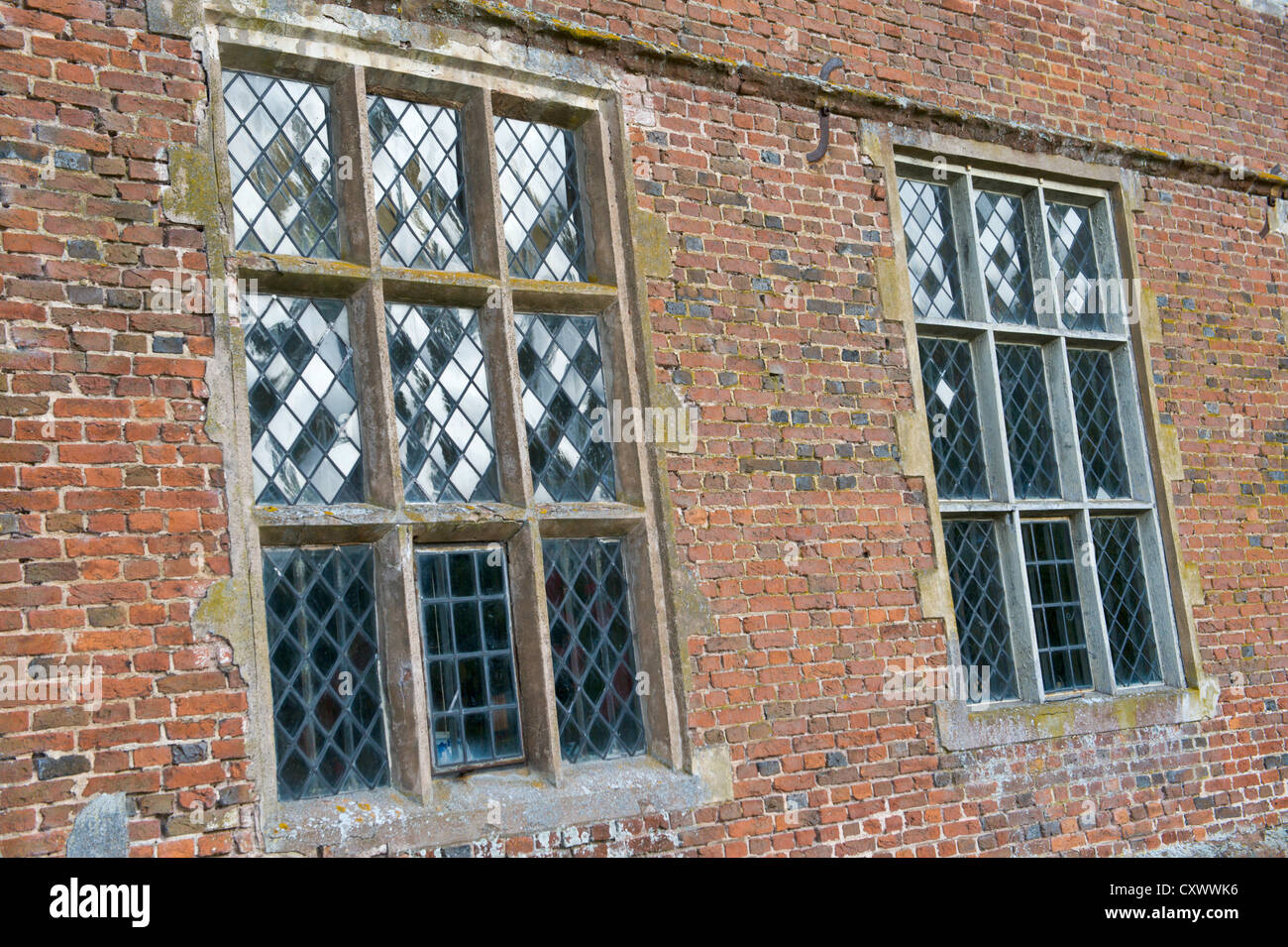 Lattice windows of Jacobean manor house in Herefordshire England UK ...