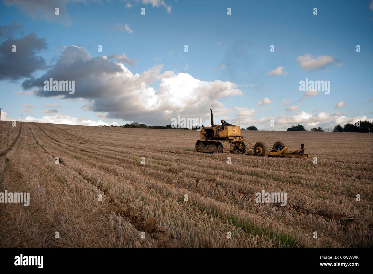 Mole Digging at Great Sampford, Essex, England, UK. 12-10-2012 Drainage ...