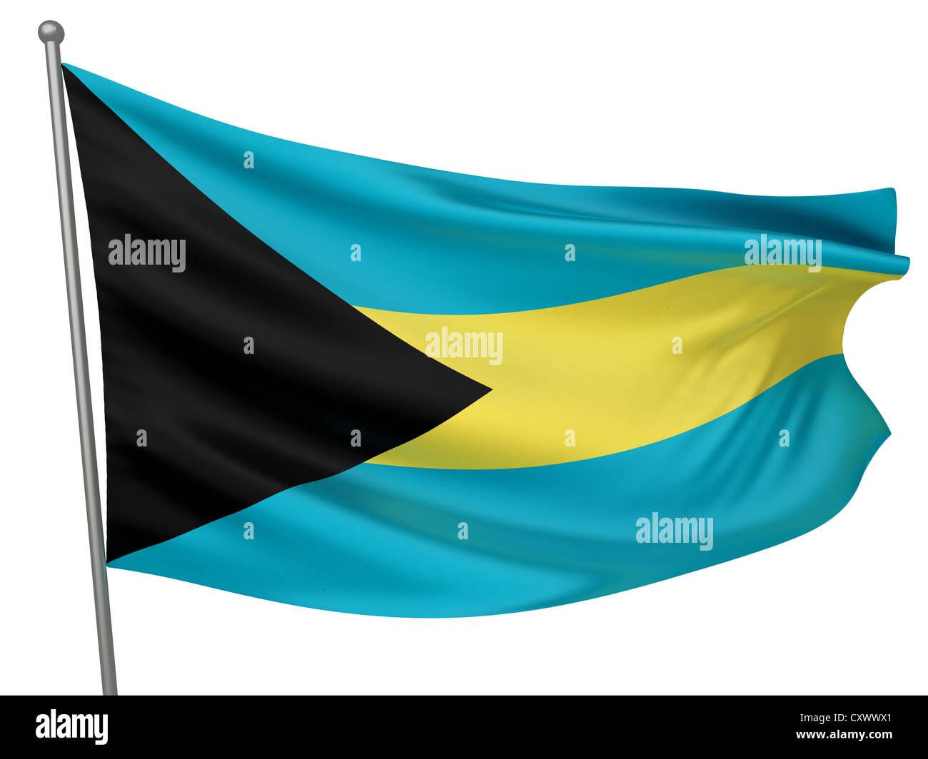 Bahamas National Flag - All Countries Collection - Isolated Image Stock ...