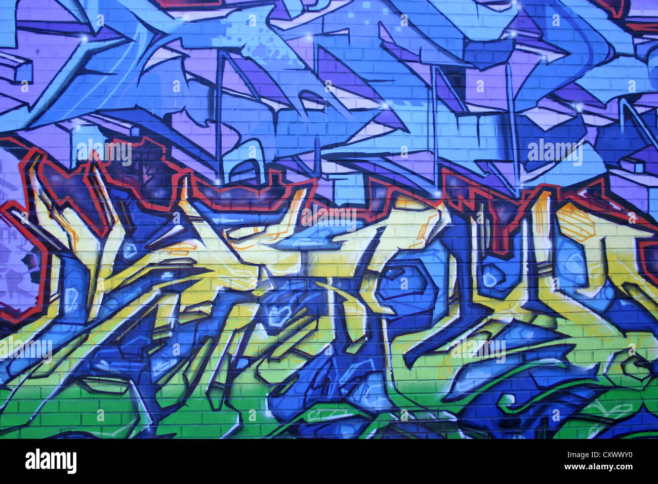 A wall of graffiti in Montreal, Quebec Stock Photo - Alamy