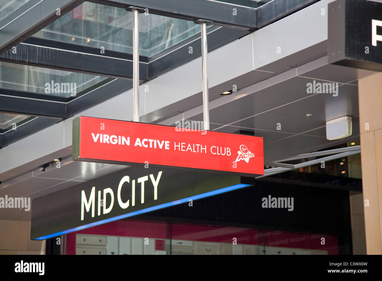 entrance to virgin active health club in sydney,australia Stock Photo ...