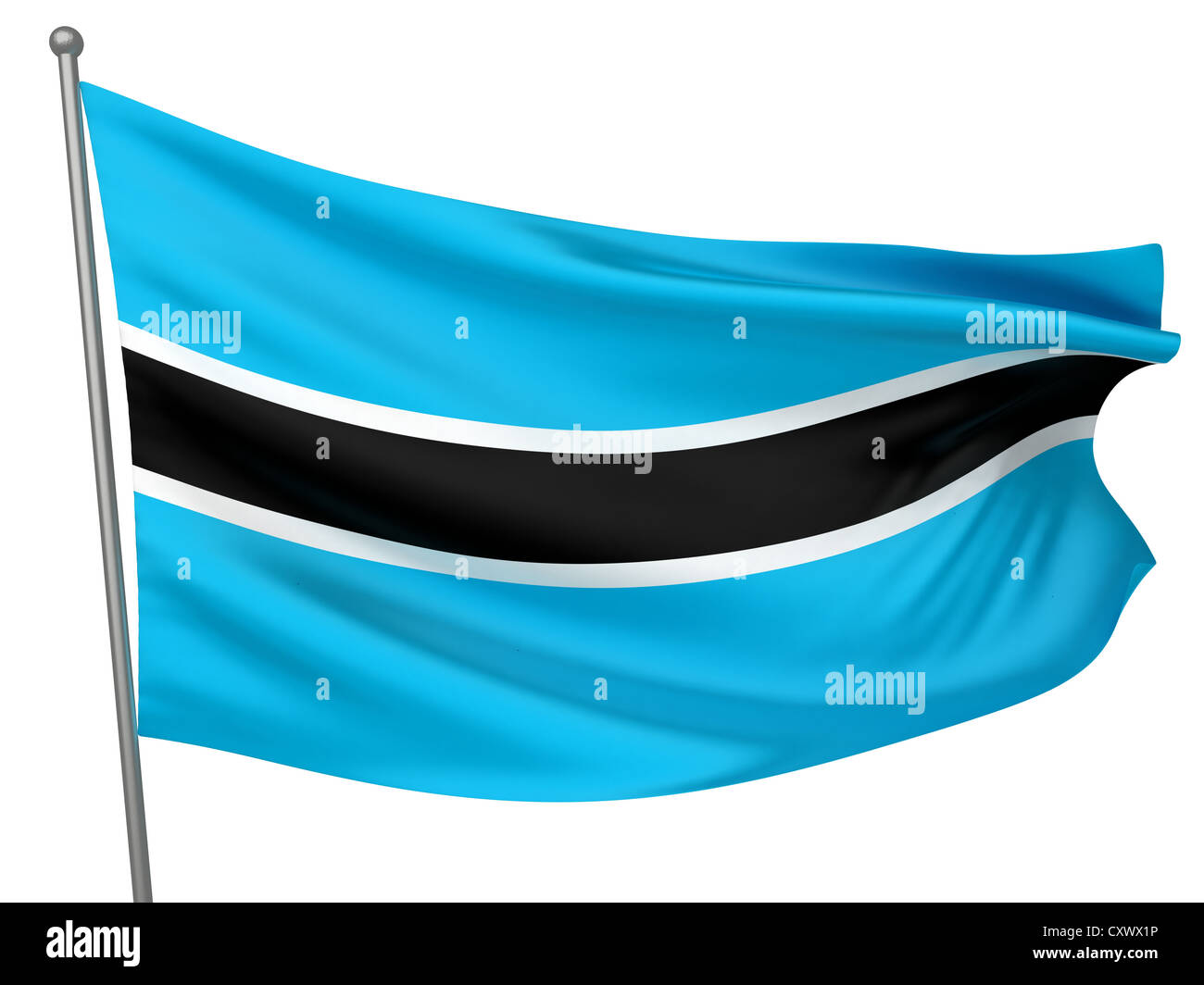 Botswana National Flag - All Countries Collection - Isolated Image ...