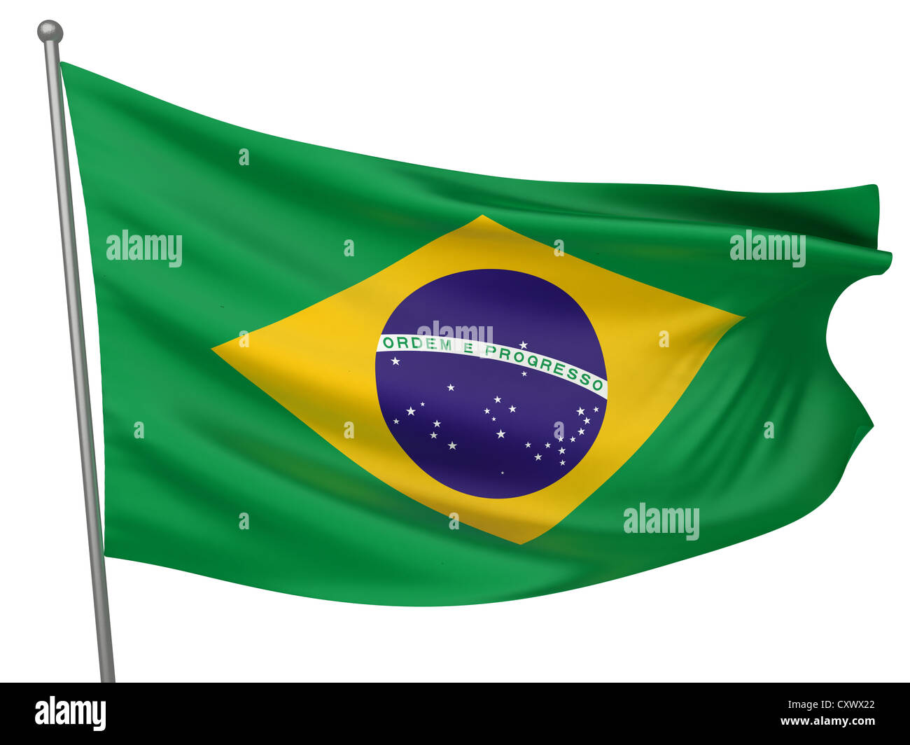 Brazil National Flag - All Countries Collection - Isolated Image Stock ...