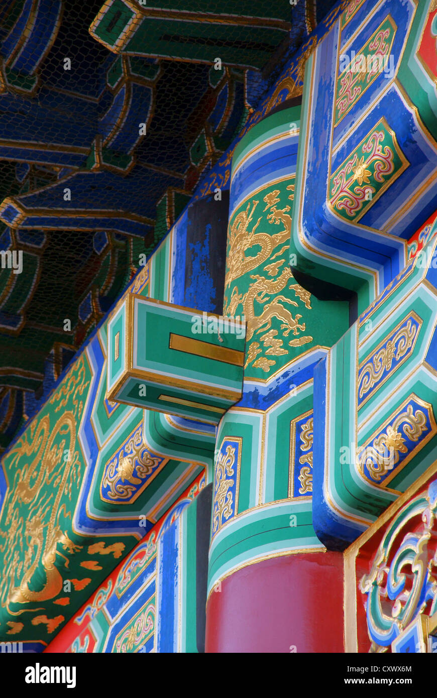 Chinese pillar decoration Stock Photo - Alamy