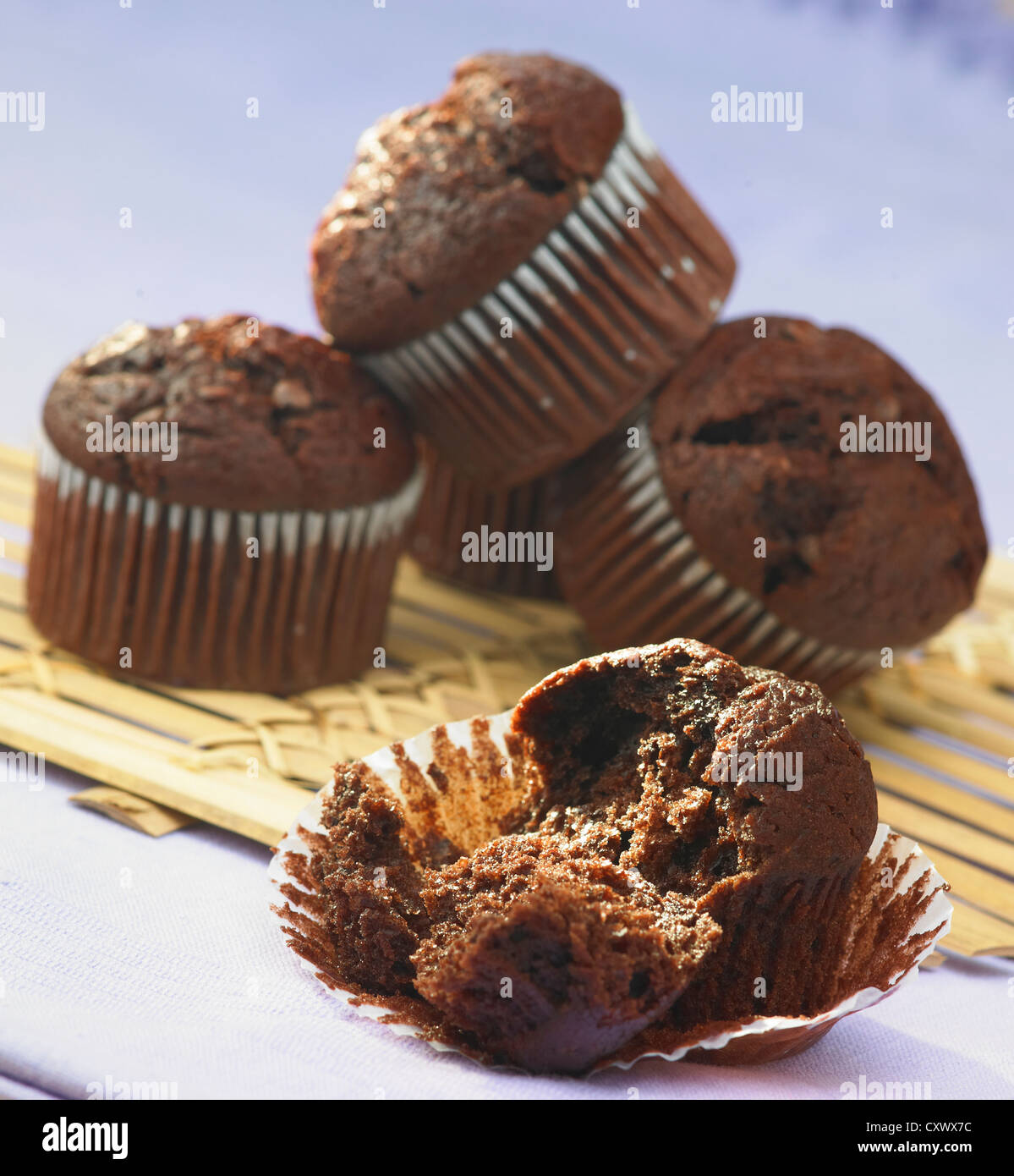 chocolate muffins muffin snack Stock Photo - Alamy