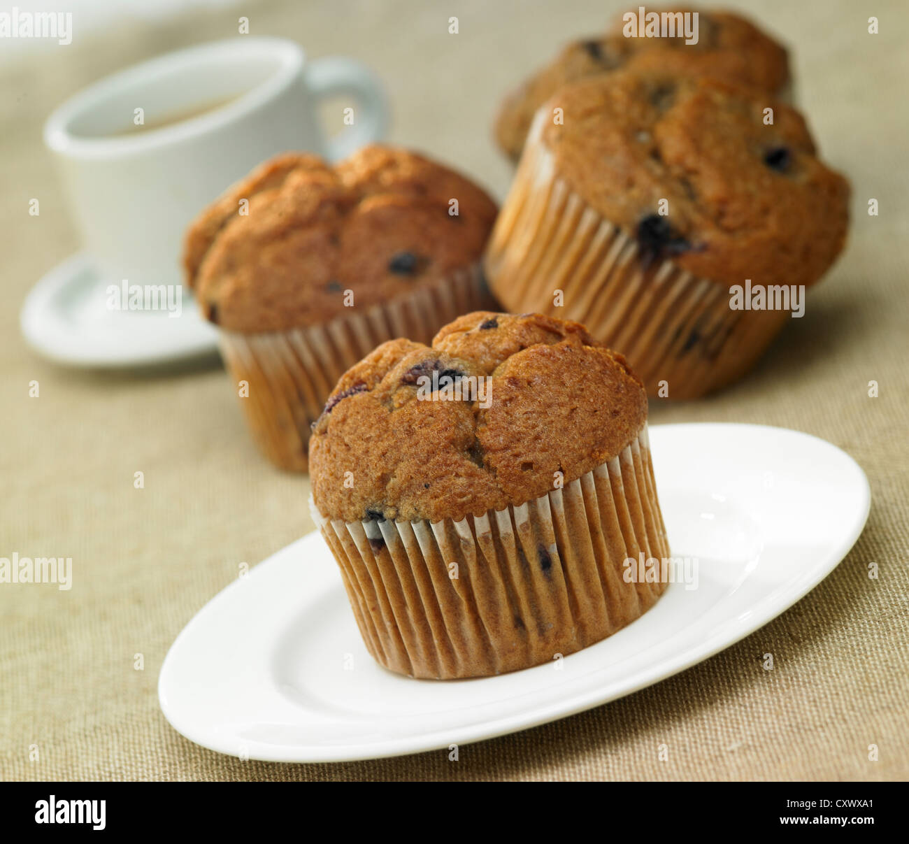 fruit muffin and coffee Stock Photo - Alamy