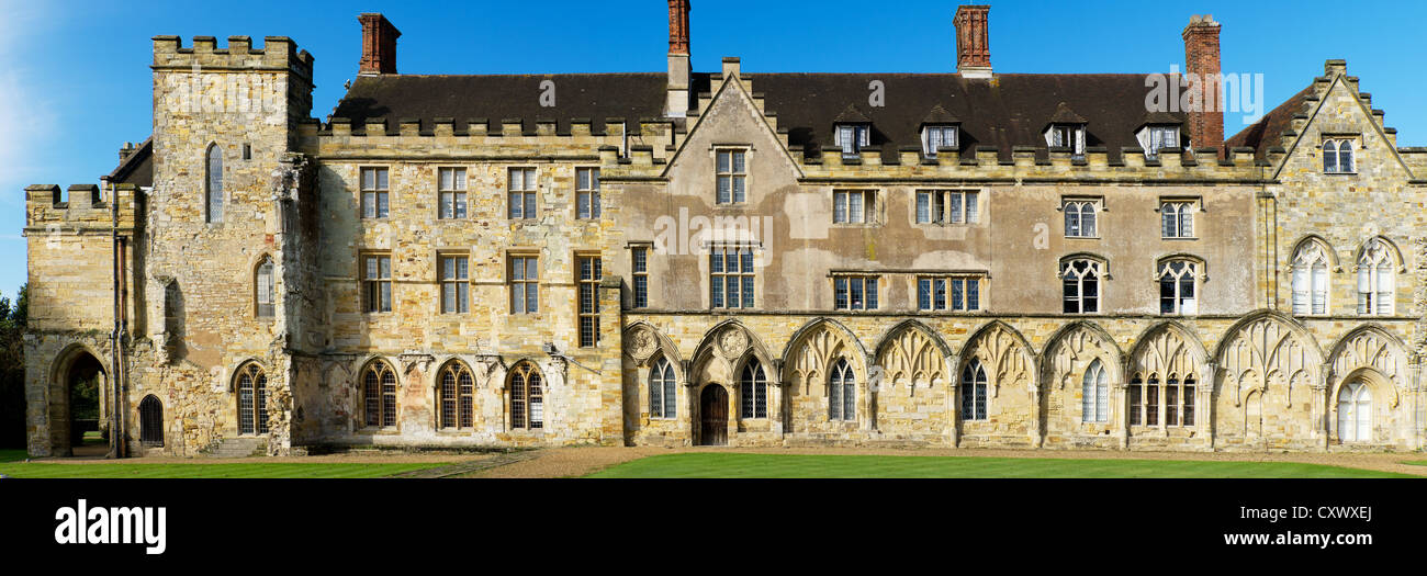 Battle Abbey School showing the remains of the cloisters Stock Photo ...