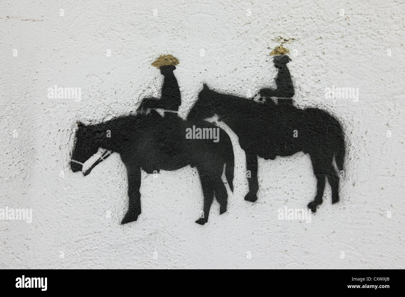 Urban graffiti street art cowboy hi-res stock photography and images ...