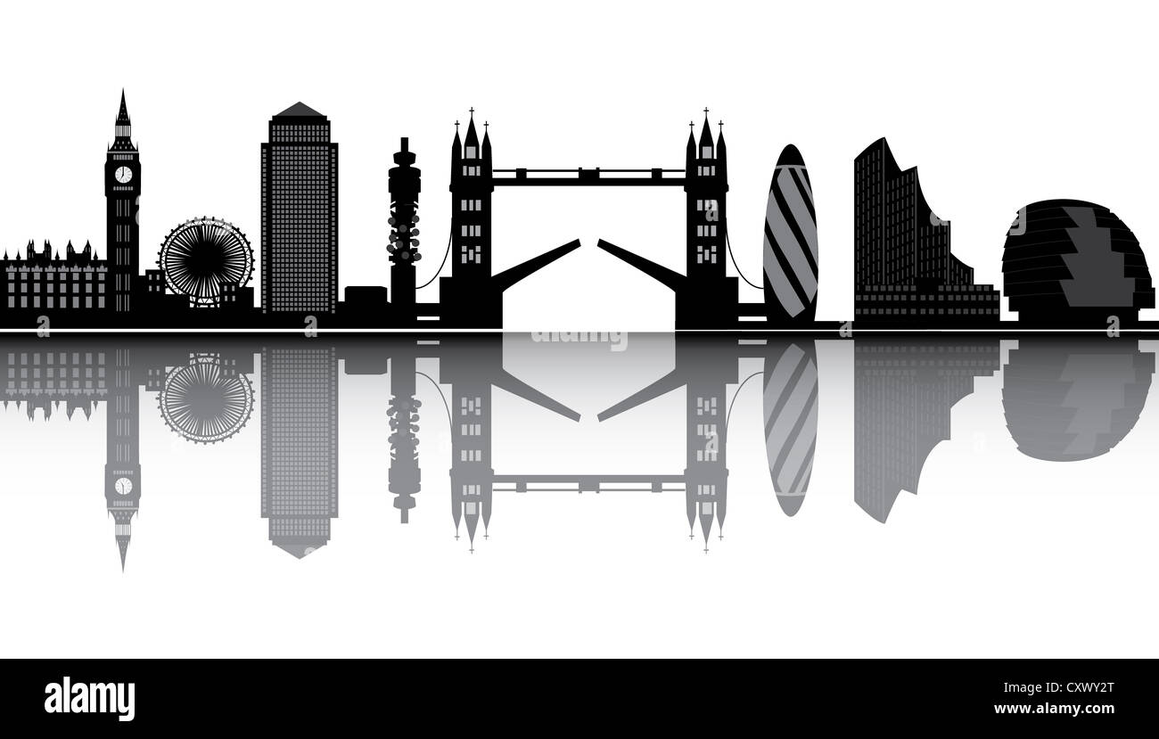 London skyline illustration hi-res stock photography and images - Alamy