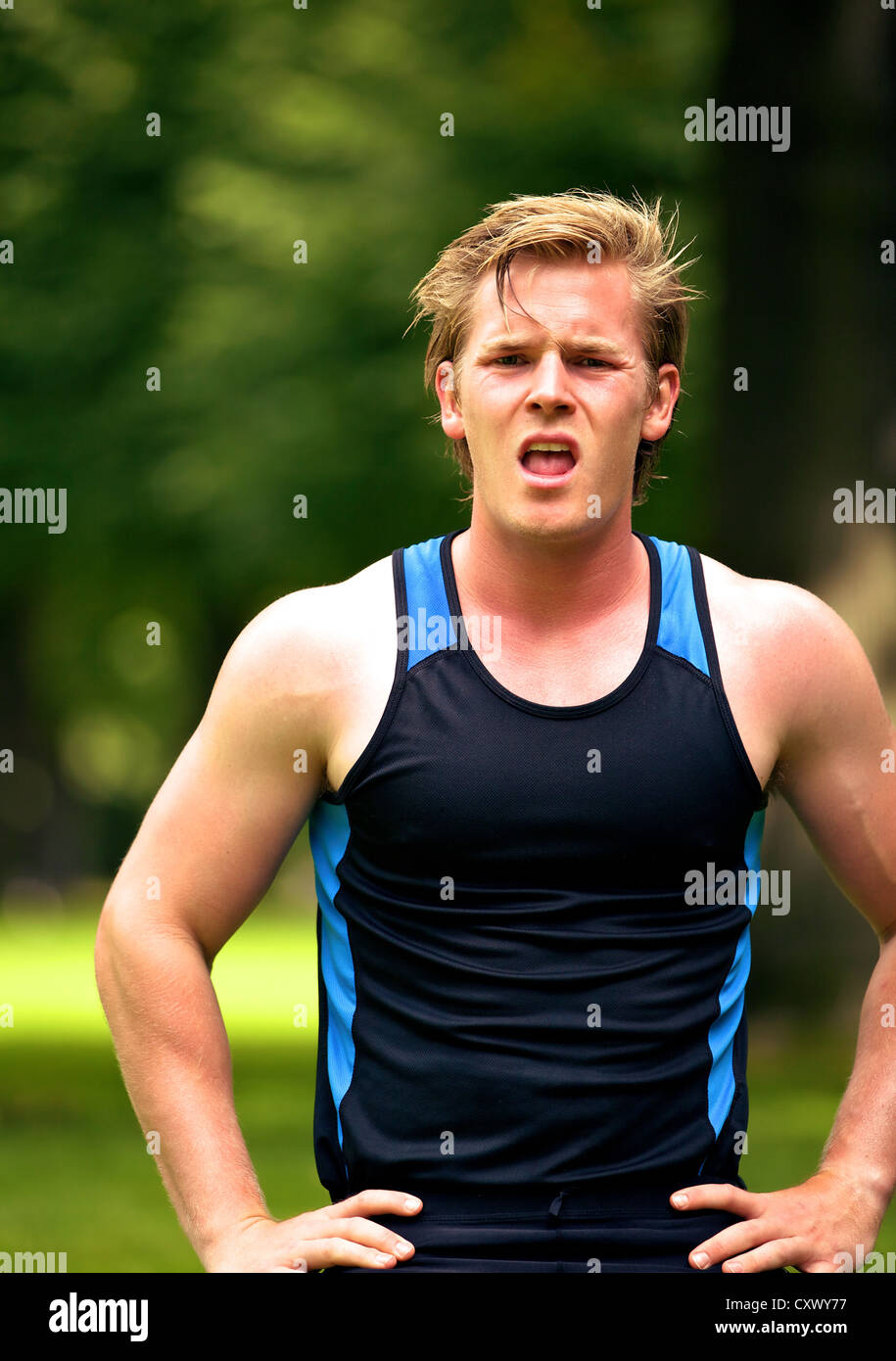 Exhausted athlete hi-res stock photography and images - Alamy