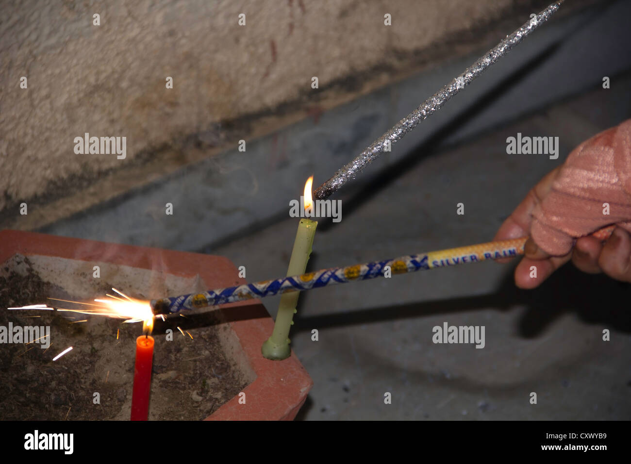 Sparks coming from firecracker hi-res stock photography and images - Alamy