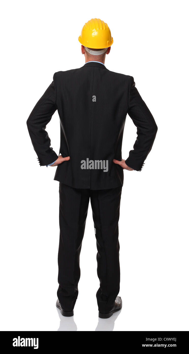 engineer portrait isolated on white background Stock Photo - Alamy