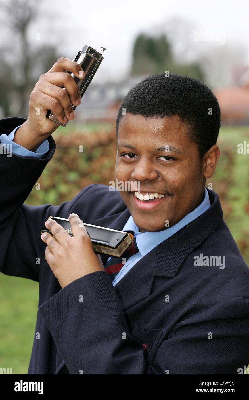 Harmonica player Philip Achille pictured when a pupil at Solihull ...