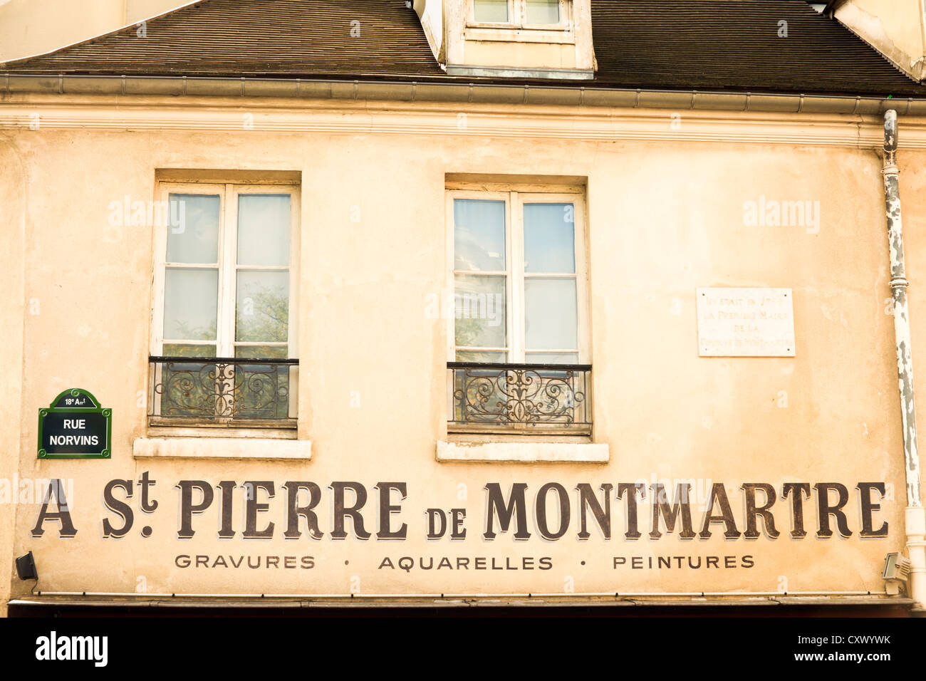 Paris france montmartre signs High Resolution Stock Photography and ...