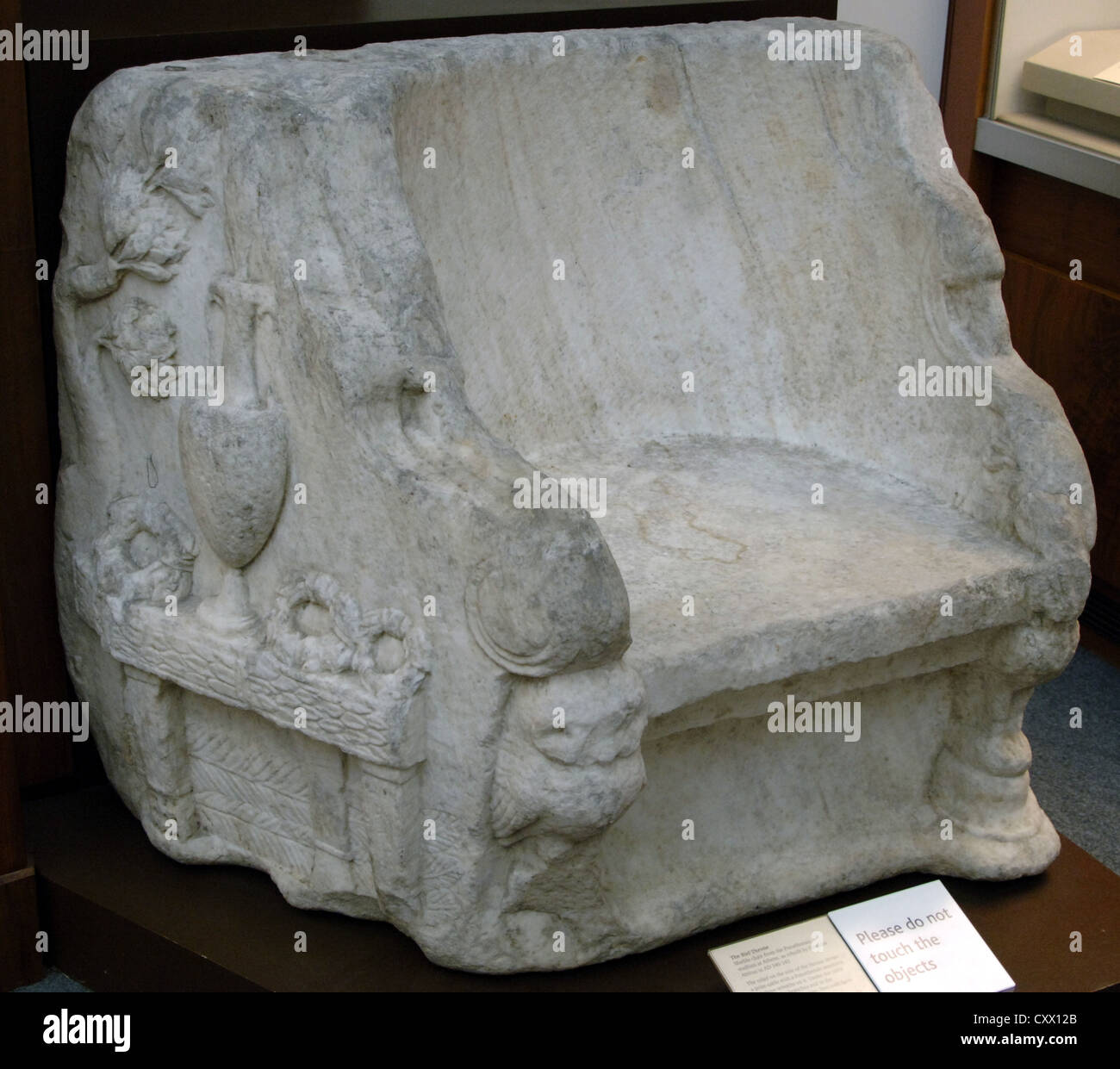 The Biel Throne. Marble. From the roman Panathenaic Stadium, Athens ...