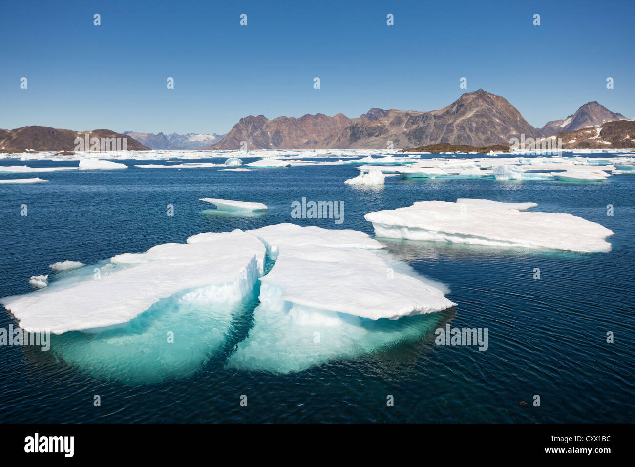 Sea ice near Kulusuk, Greenland coast Stock Photo - Alamy