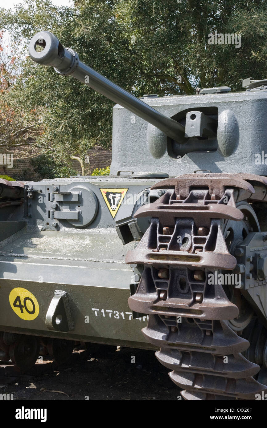 Close up view of the turret of a historic Churchill tank, Portsmouth ...