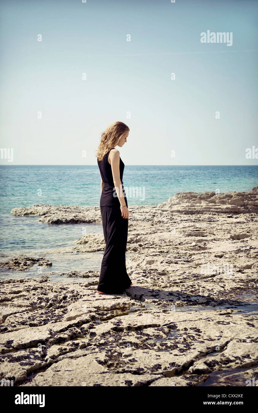 Woman back turned dress hi-res stock photography and images - Alamy