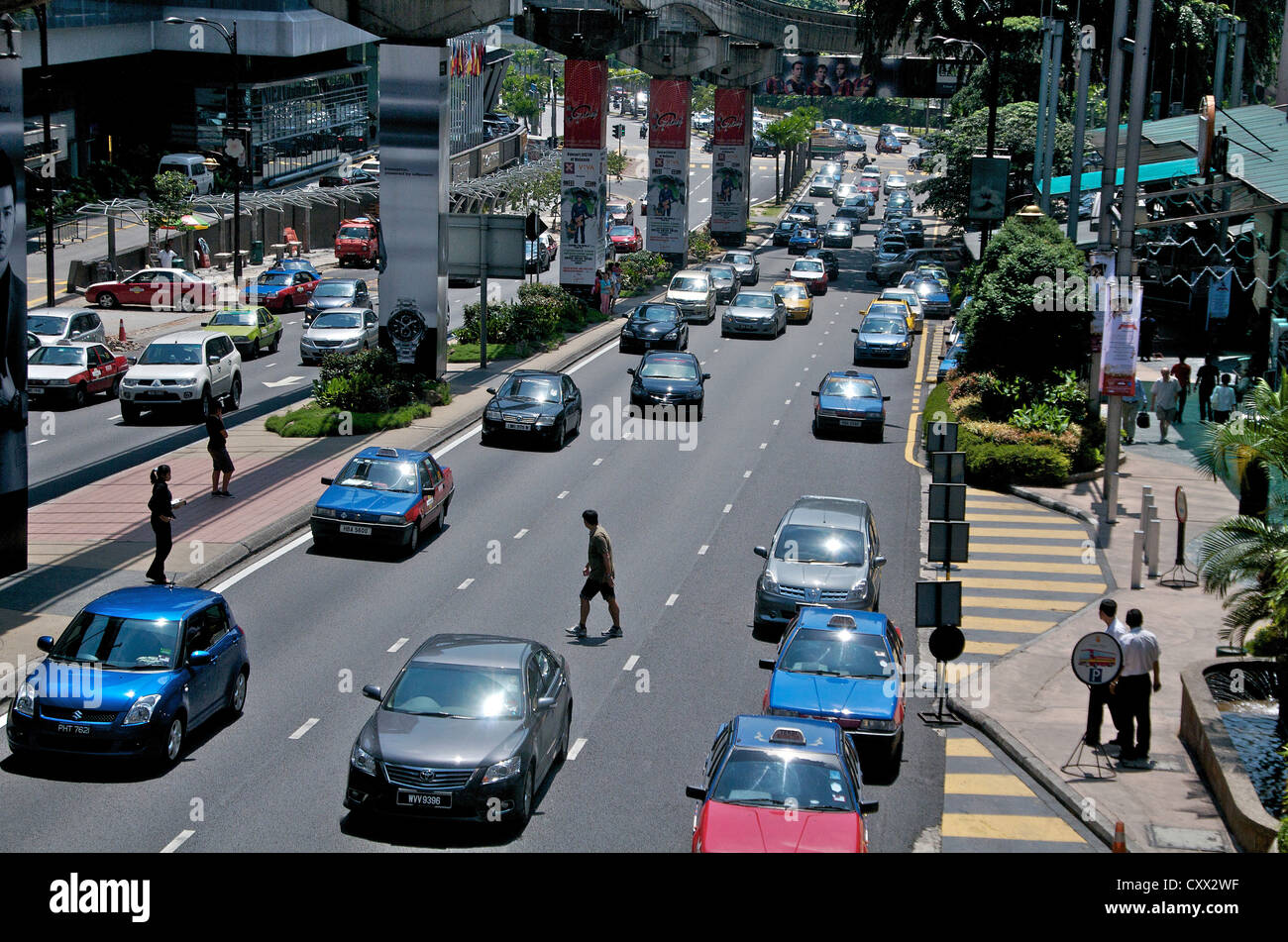 street scene, traffic jam, Kuala Lumpur, Malaysia Asia Stock Photo - Alamy