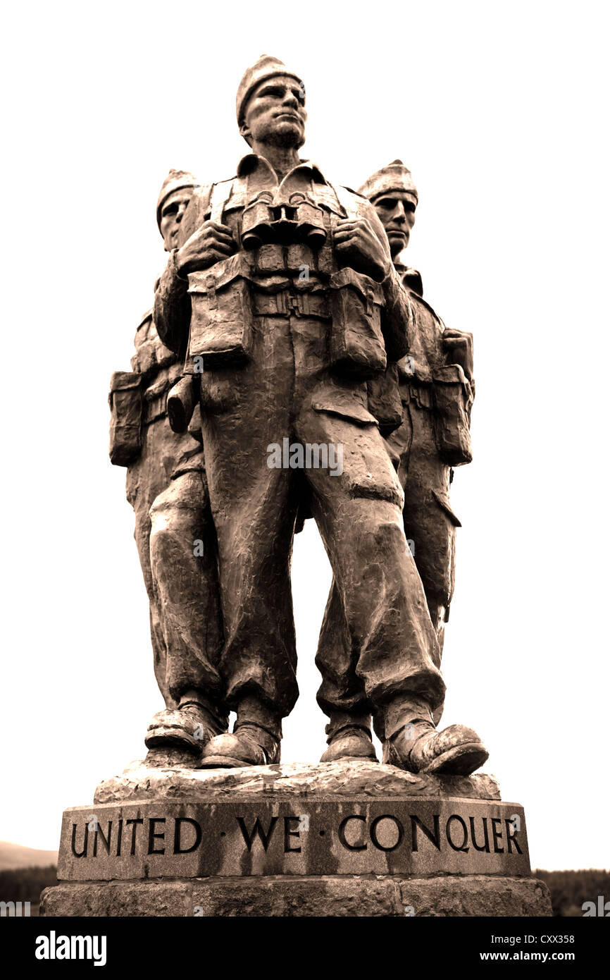 commando monument from the 2nd world war in spean bridge scotland Stock ...