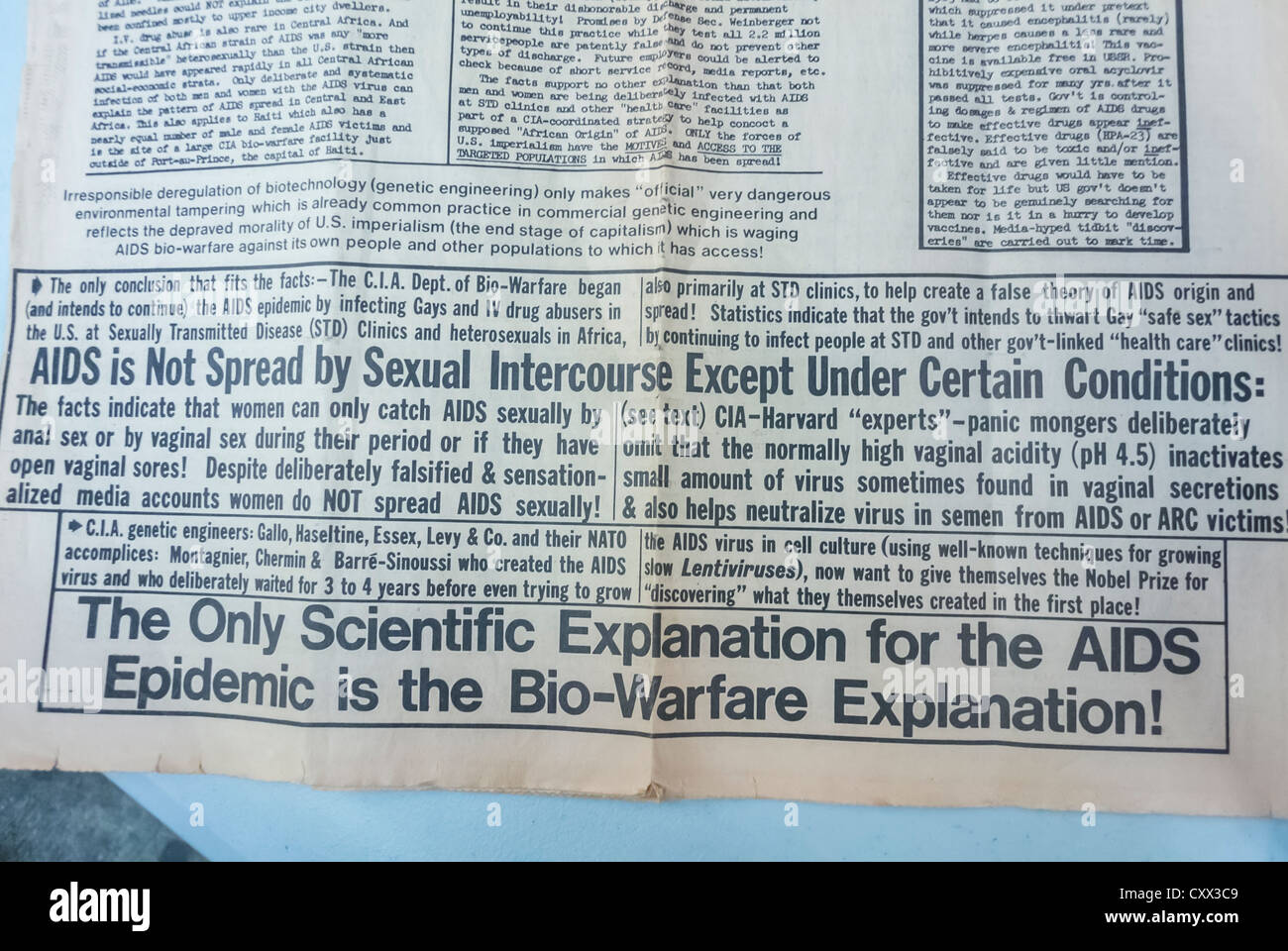 Aids 1980s newspaper hi-res stock photography and images - Alamy