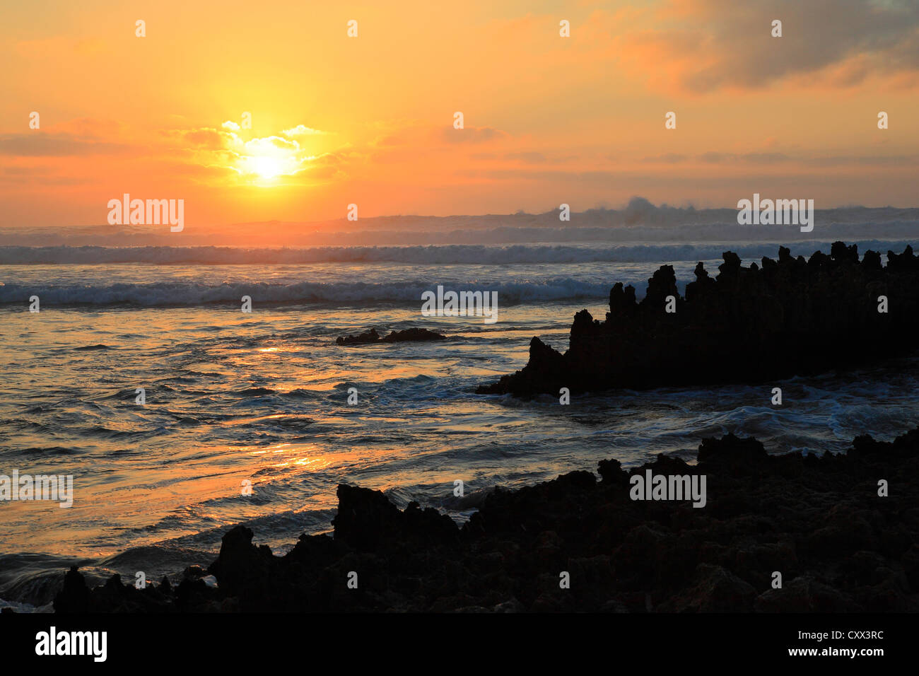 Amoreira beach at sunset Portugal Stock Photo - Alamy