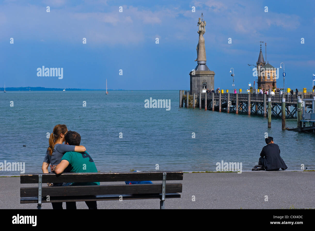 Konstanz, Constance, Imperia statue, Constance Harbor, Bodensee, Lake ...