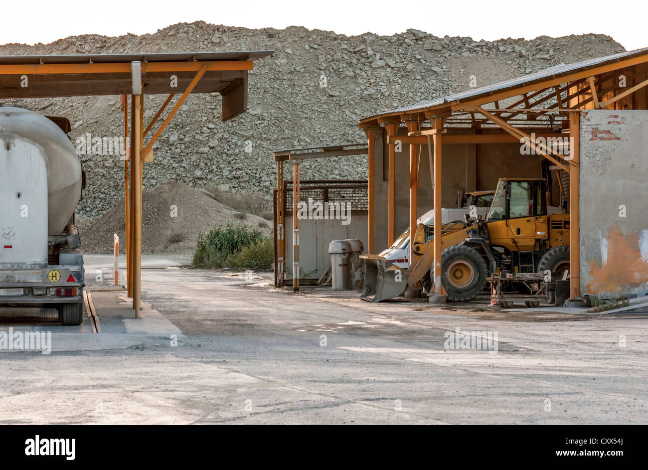 Support activities for the construction of a highway Stock Photo - Alamy