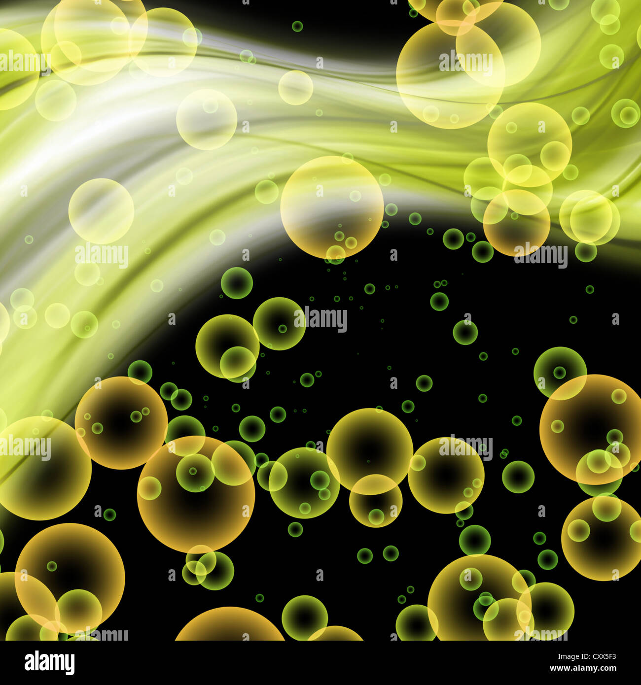 Fantastic wave design with bubbles Stock Photo - Alamy