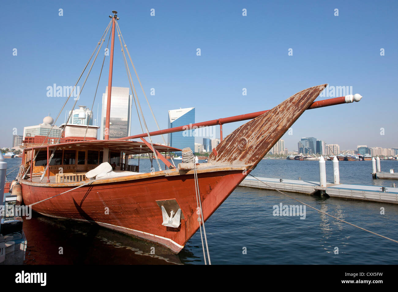 Old wooden boat in dubai hi-res stock photography and images - Alamy